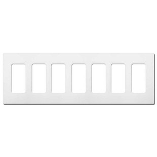 Lutron Screwless 7 Decora Switch & Outlet Cover - Snow White Plastic
