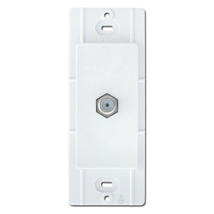 White Coaxial Cable Jacks for Decorator Wall Plates