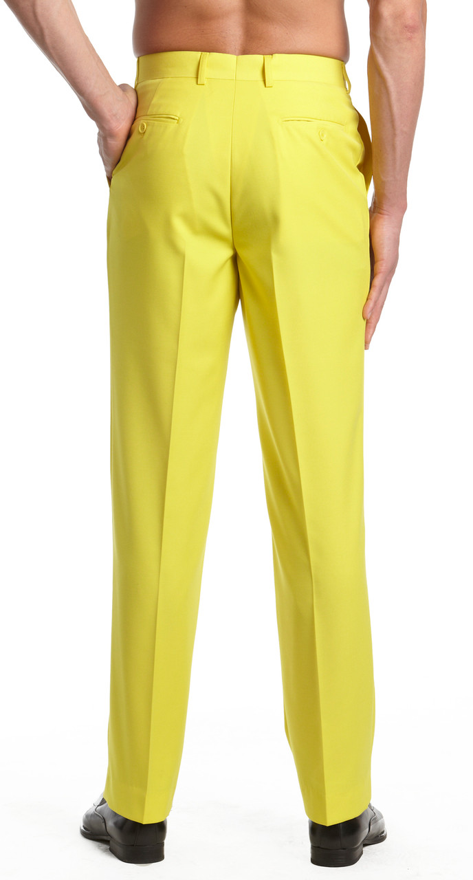 Men's Tuxedo Pants | Black Tux Pant | Red Satin