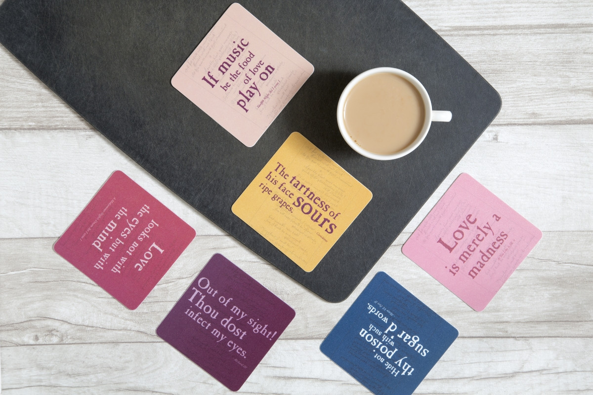 Shakespeare Love and Insults Set of Six Coasters | Westminster Abbey Shop