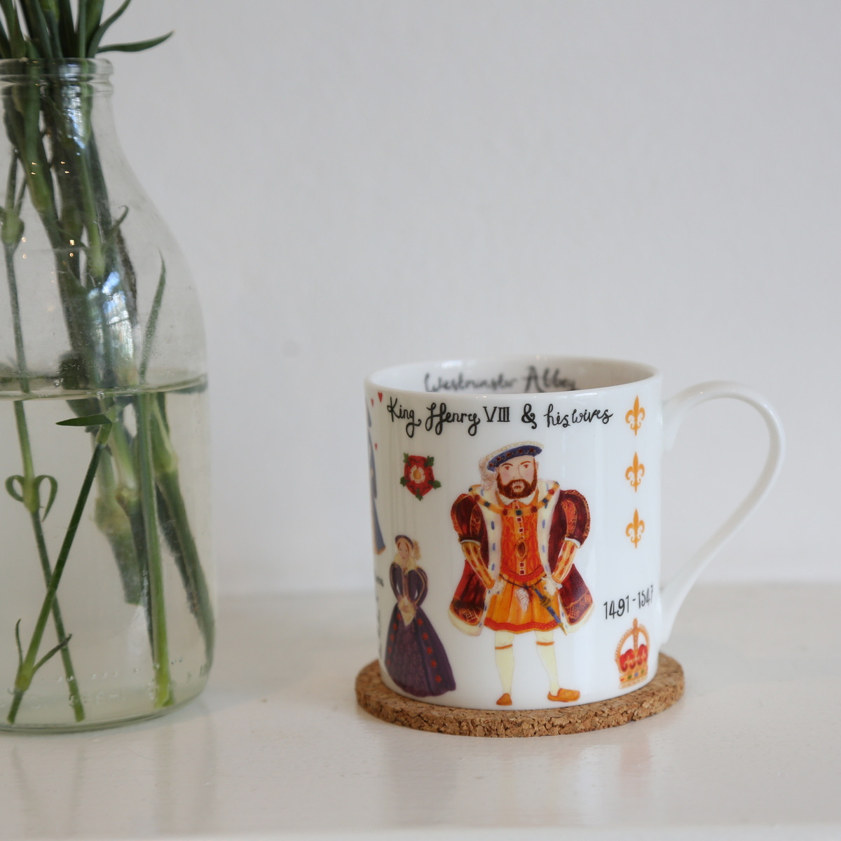 Henry VIII and his Six Wives Bone China Mug | Westminster Abbey Shop