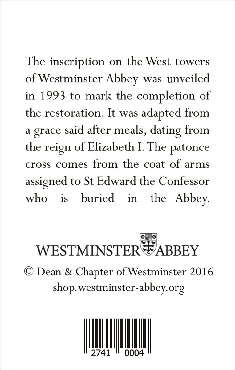 Westminster Abbey Prayer Card | Westminster Abbey Shop