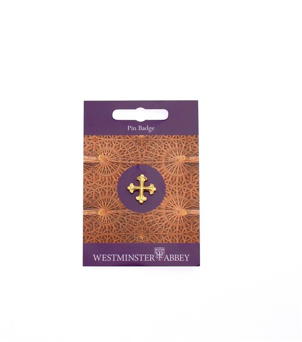 Patonce Cross Gilt Pin Badge | Westminster Abbey Shop