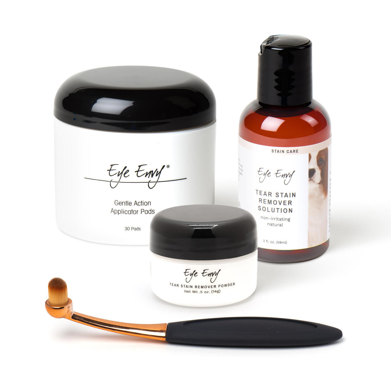 EYE ENVY DOG TEAR STAIN REMOVER STARTER KIT WITH BRUSH