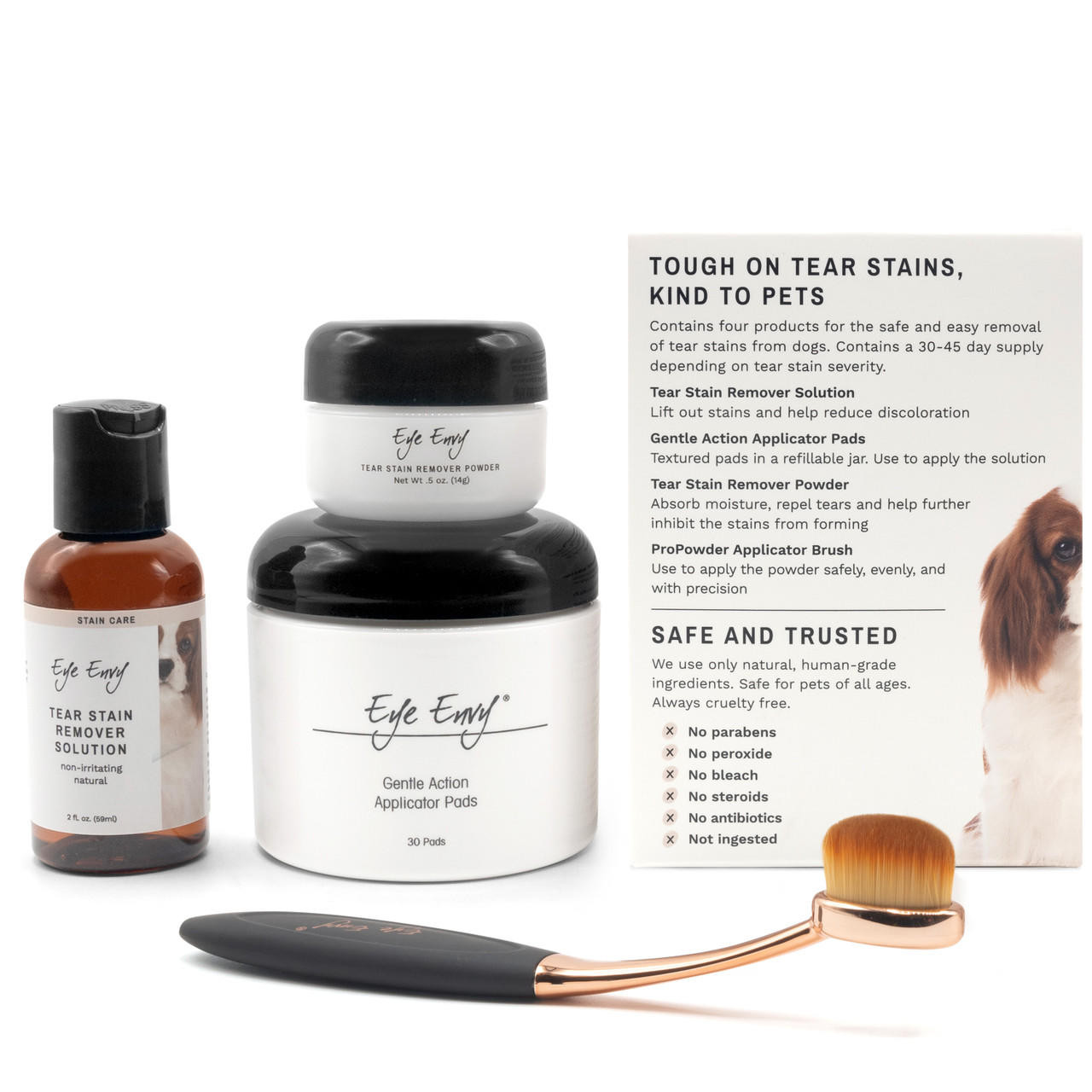 EYE ENVY DOG TEAR STAIN REMOVER STARTER KIT WITH BRUSH