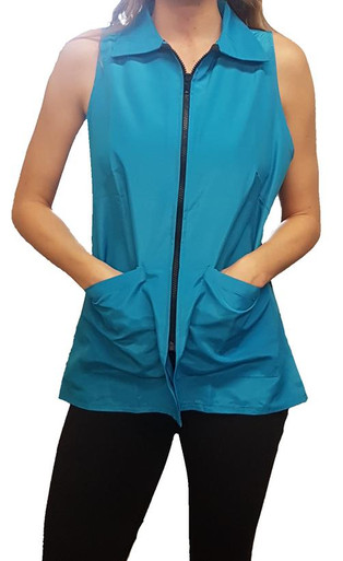 Sleeveless Grooming Jacket (Black or Aqua) - Lynn Professional