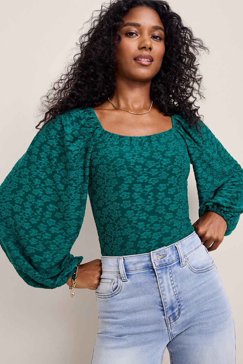 Jane Balloon Sleeve Bodysuit