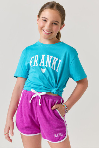 Hello Franki Logo Terry Shorts For Girls