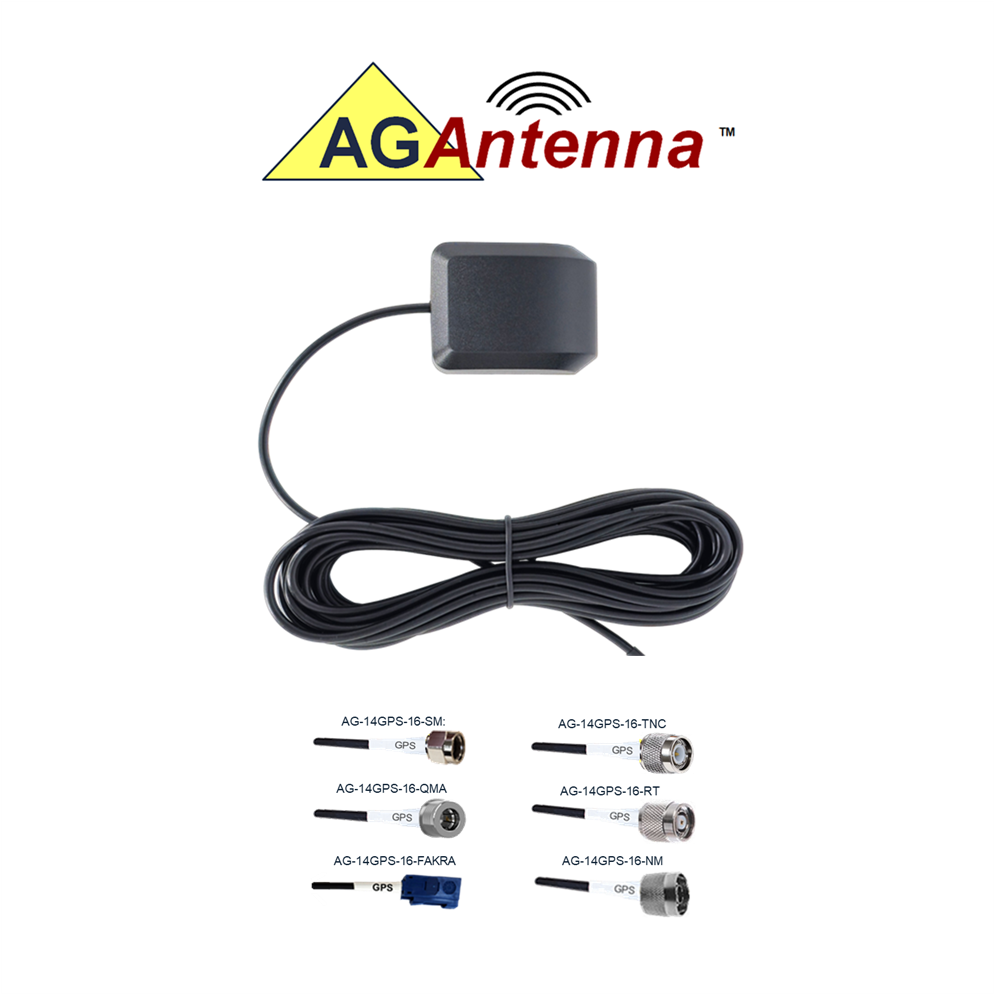 AG-14AGPS Low-Profile GPS GNSS Magnetic | Adhesive Mount Antenna w ...