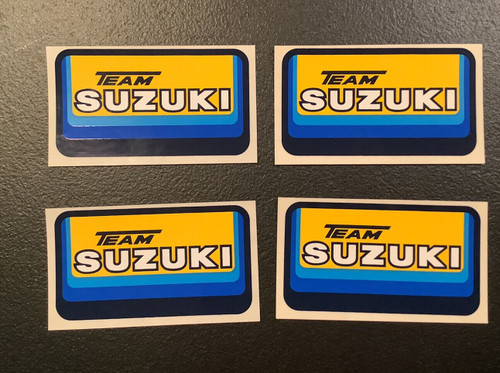 Lot of 4 ORIGINAL Vintage Team Suzuki decal stickers Suzuki Racing ...