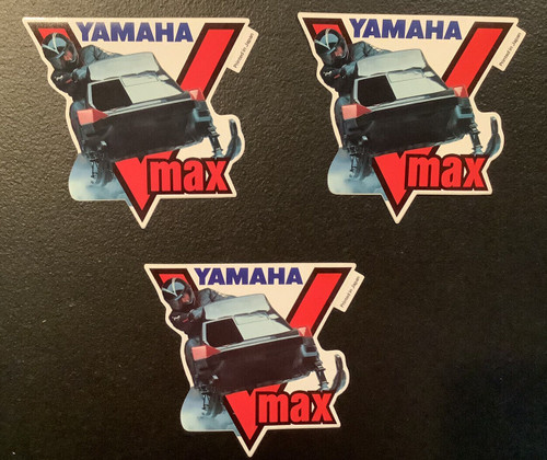 Lot of 3 RARE Original Yamaha Vmax Snowmobile decal stickers - Bingo's ...
