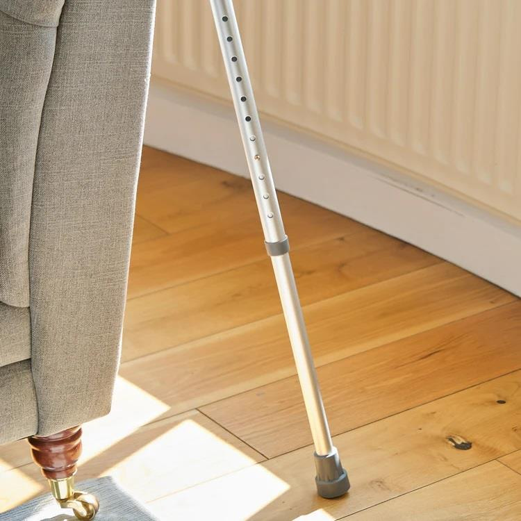 NRS Height Adjustable Aluminium Walking Stick 840-1095mm 127kg SWL ...