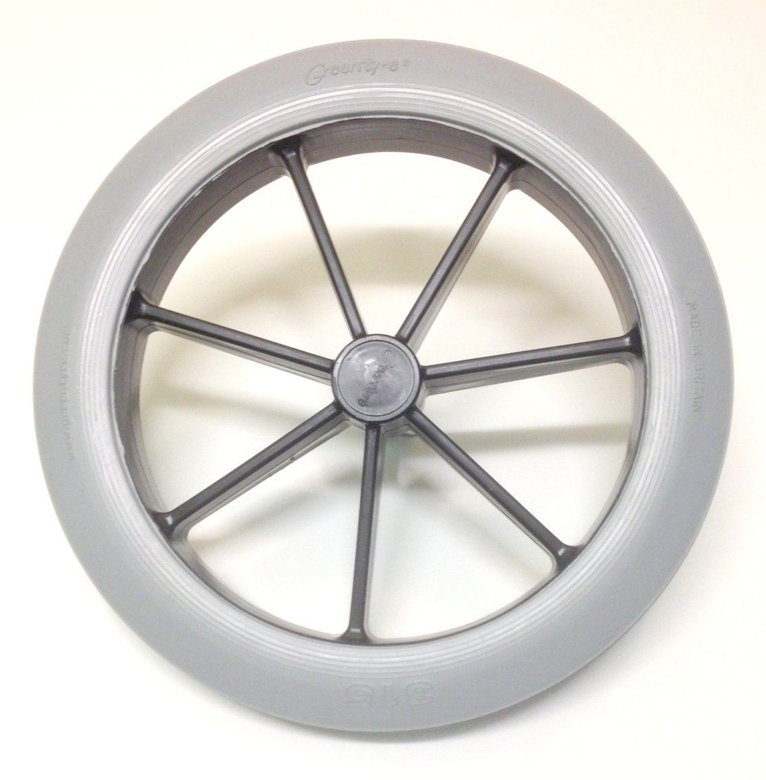 315mm Rear Wheel & Grey Tyre for NHS Style Wheelchair 12 1/2" - Forest ...