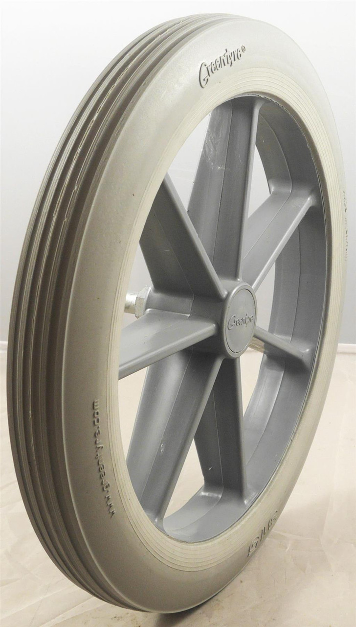 315mm Rear Grey Wheel & Grey Tyre for NHS Style Wheelchair 12 1/2 ...
