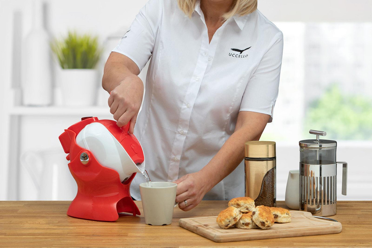 Uccello Easy Pour Electric Tipping Kettle – Safe Ergonomic Design for ...