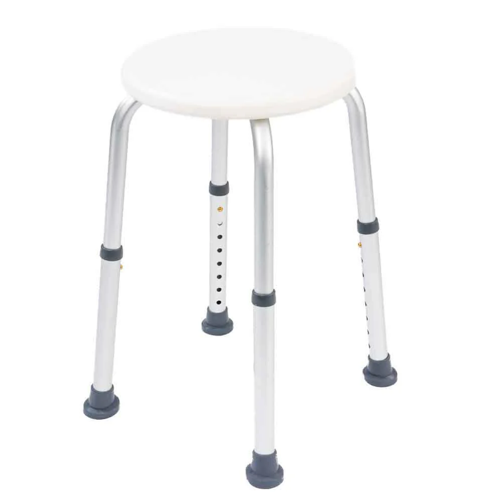 Height Adjustable Round Shower Stool – Heavy Duty Bathroom Seat (Up to ...
