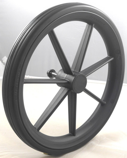 315mm Black low profile Rear Wheel for NHS Style Wheelchair 12 1/2 ...