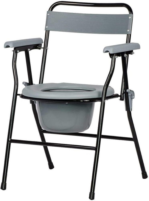 NRS Lightweight Folding Foldable Commode Chair with pan Portable ...