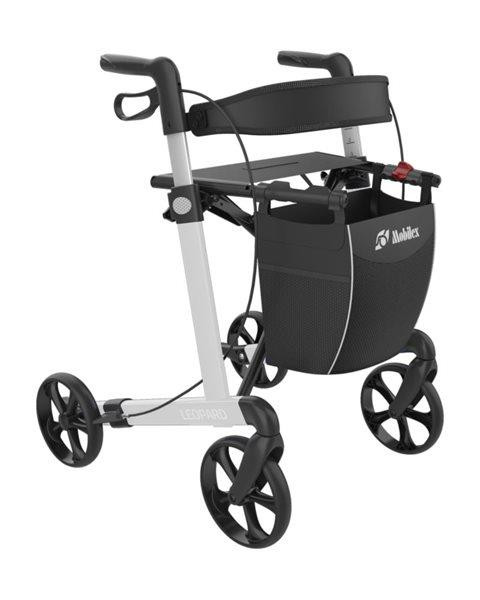 Leopard Aluminium Rollator Silver 62CM Lightweight 4-Wheel Walker ...