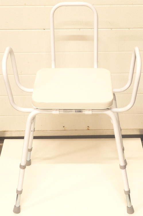 Malvern Perching Stool Height Width Adjustable with Back Rest - Forest ...