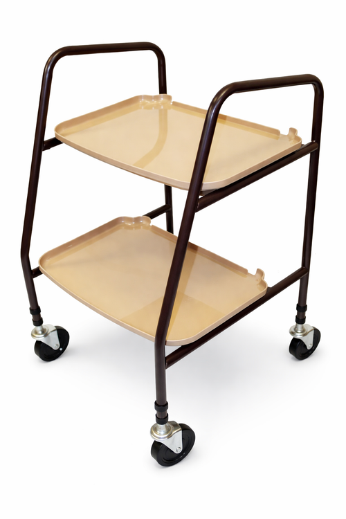 Adjustable Height Mobility Trolley with Wheels – Two Tier Home Helper ...