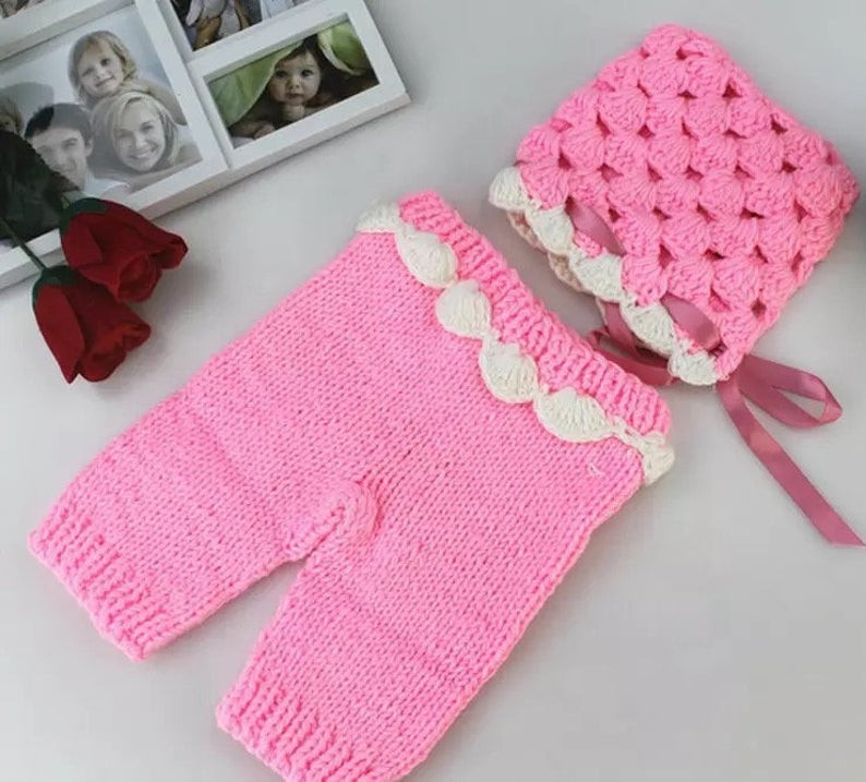 Crochet Hot Pink Mermaid Photography Prop