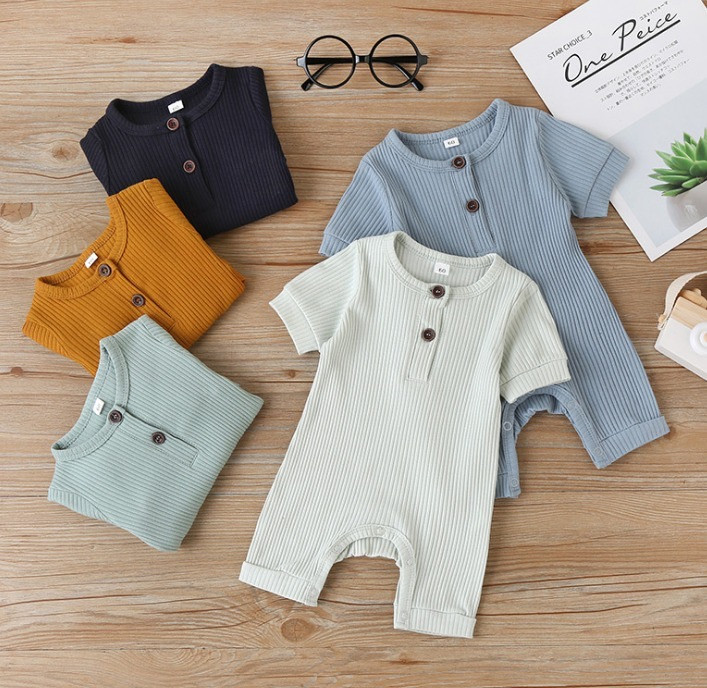 Finley Ribbed Button Romper