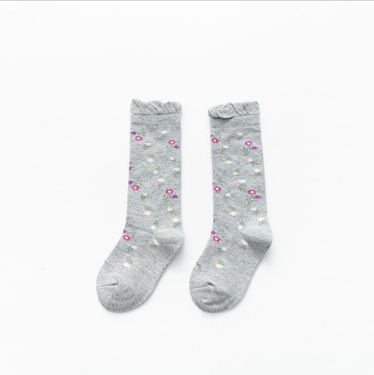 Ariana Girls Floral Knee High Socks