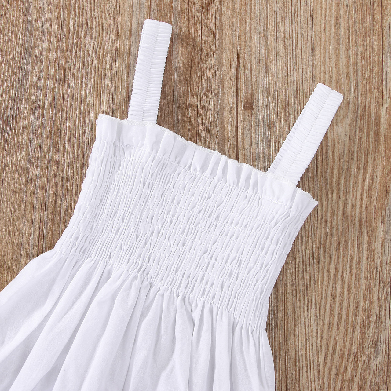 Pen Girls White Smocked Romper with Headband