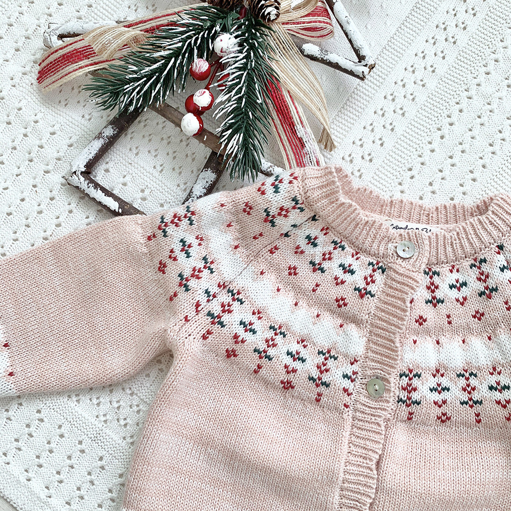 Lilianna Pink Fair Isle Knit Sweater