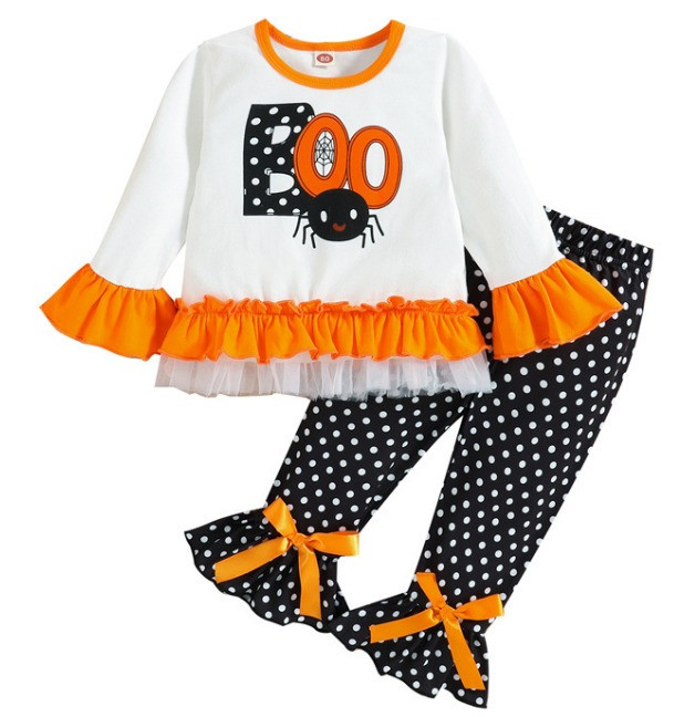 Elia Girls Boo Embroidered Halloween Outfit
