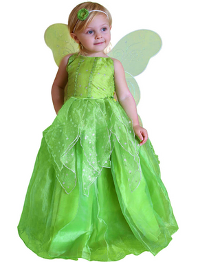 Girls Green Fairy Princess Costume