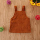 Enola Girls Rust Corduroy Dress