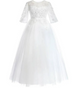 Perla Elegant Lace Opaque Top Communion Gown