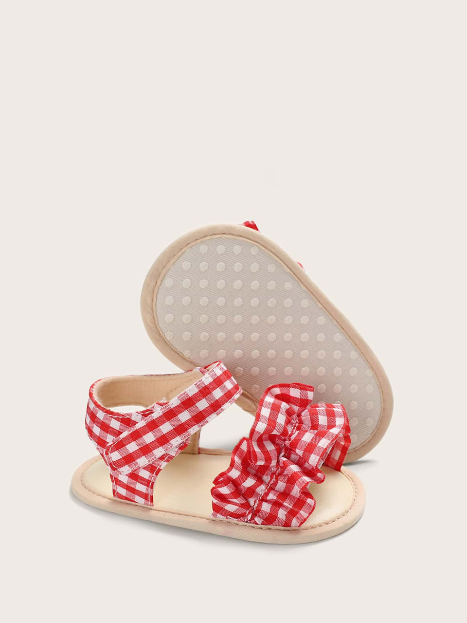 Louise Red Gingham Sandals