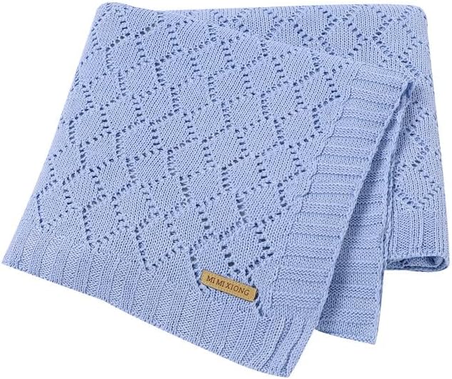 Amalfi Baby Knit Cornflower Blue Blanket