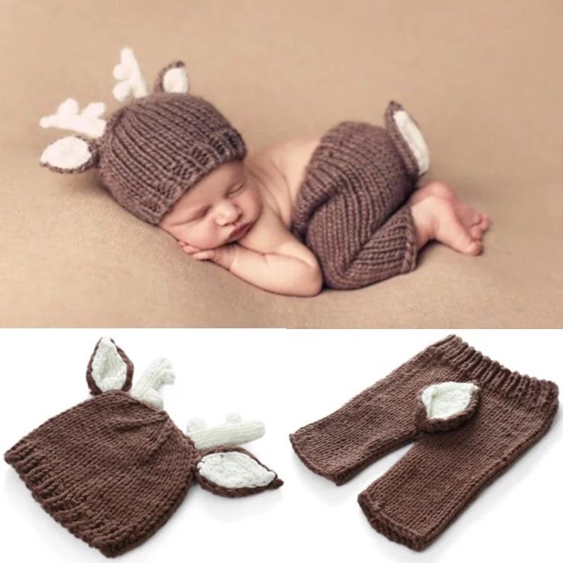 Crochet Deer Photography Prop