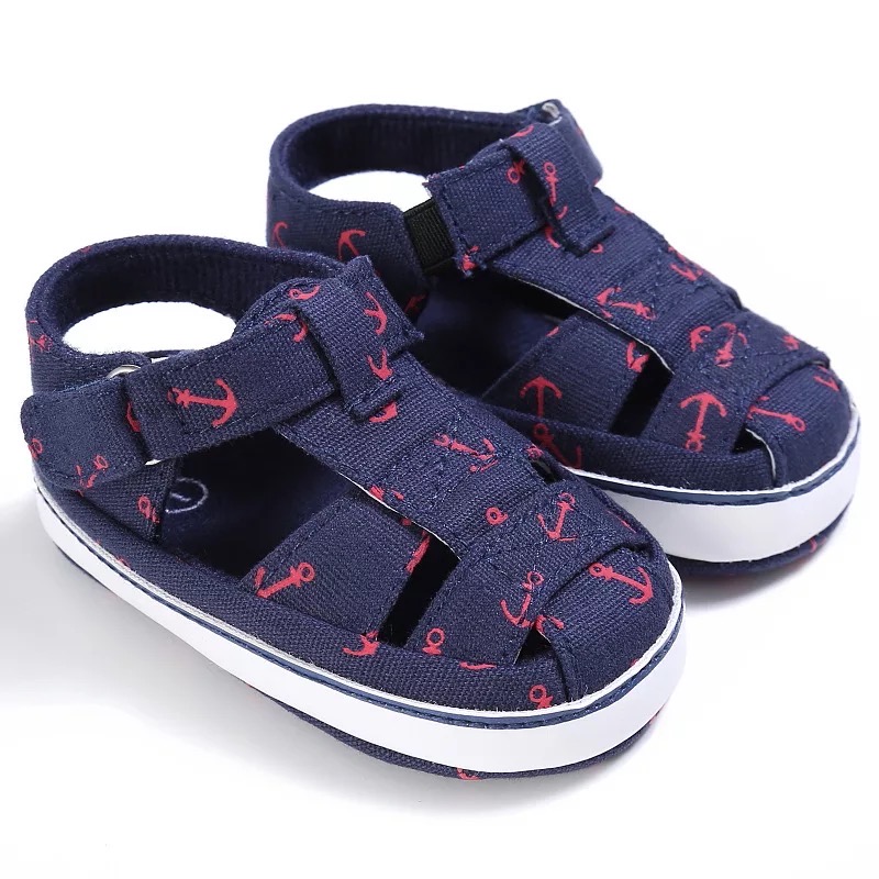 Matthew Nautical Anchor Print Sandals