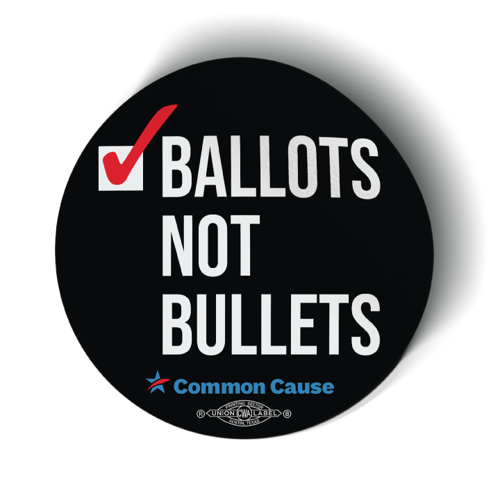 Ballots Not Bullets (3" x 3" Vinyl Sticker -- Pack of Two!) - Common ...