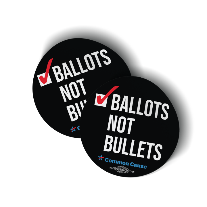 Ballots Not Bullets (3" x 3" Vinyl Sticker -- Pack of Two!) - Common ...