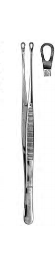 SINGLEY Tissue Forceps, fenestrated Serrated jaws, (229cm) 9" - PREFERRED PRODUCTS