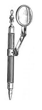 Eye Magnet and Foreign Body Loop, With adjustable magnifier attached ...