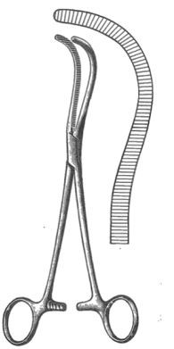 MAYO (GUYON) Vessel Clamp, Double Curved jaws, Serrated, (235cm)9-1/4 ...
