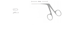 CRUROTOMY SCISSORS BY FISCH,CURVED LEFT, BLADE 1.5MM, WL 8 CM ...