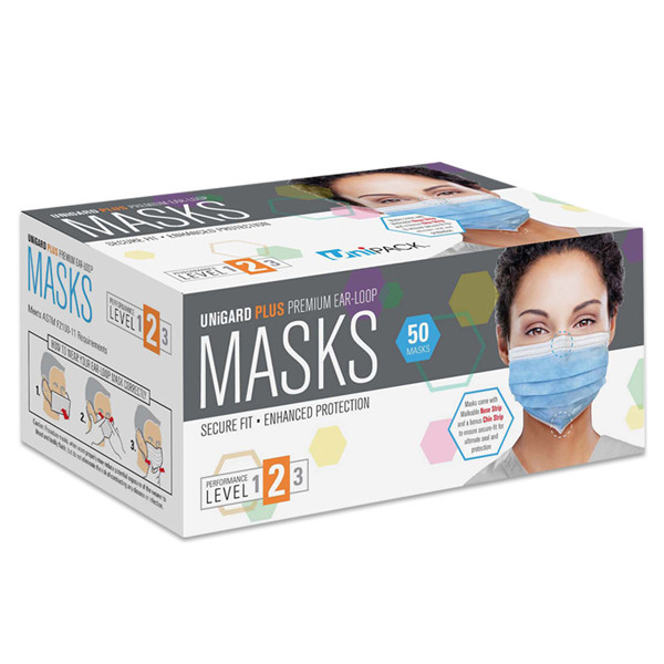 UNiGARD Premium Mask Earloop Level 2 - Omni Dental Supply
