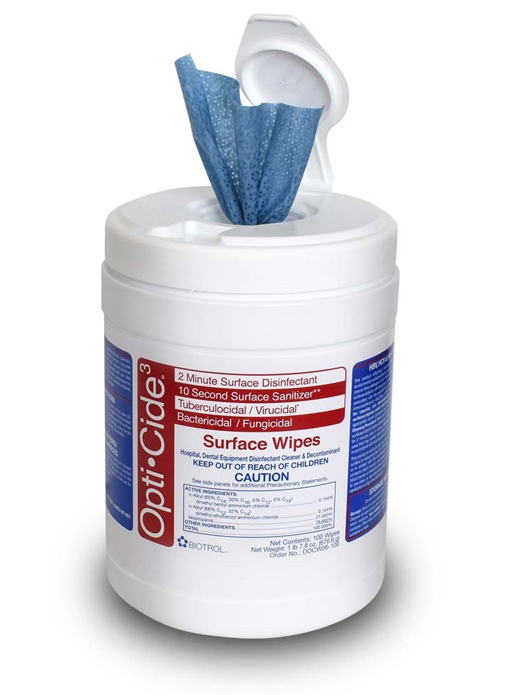Opti-cide3 Disinfectant Surface Wipes - Omni Dental Supply