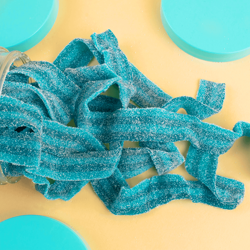 Blue Razz Sour Belts | Candy Club