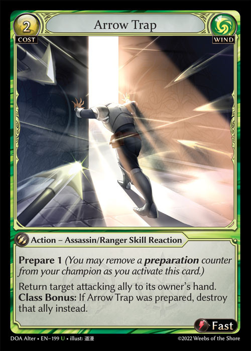 GA01-DOAAlt-EN-199U Arrow Trap (Foil) - Grand J Games