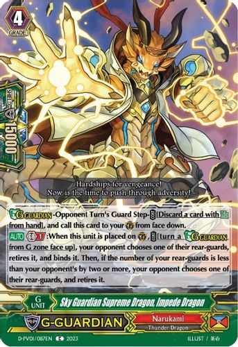 D-PV01/087EN Sky Guardian Supreme Dragon, Impede Dragon - Grand J Games