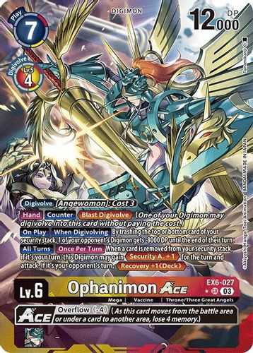 [EX06-027](SR) Ophanimon ACE (1 Star Alternate Art) (Foil) - Grand J Games